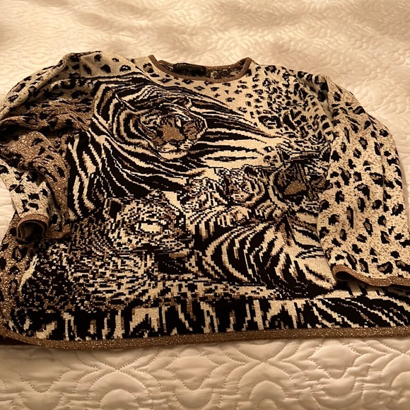 Vintage | Sweaters | Vintage Tiger Sweater | Poshmark